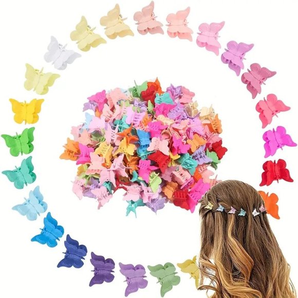 Accessories | Nwt 10 Pcs Multicolor Butterfly Hair Clips | Poshmark